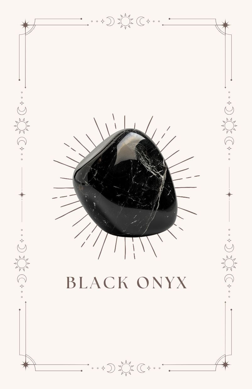 Black Onyx Crystal Meaning Card – Fragrant Heaven
